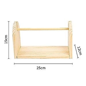 Fancyes Yarn Ball Holder Crocheting Crochet Yarns Yarn Winding Knitting Wooden Crochet Yarn Threading Holder for Quilting, Ribbon, Knitting, Blanket, 25cmx12cmx15cm