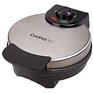 Waffle Maker by Cucina Pro - Non-Stick Waffler Iron with Adjustable Browning Control, Griddle Makes 7 Inch Thin, American Style Waffles for Breakfast, Great for Holiday Breakfast or Gift