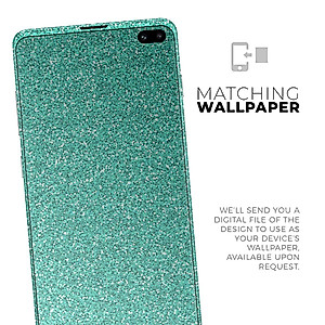 DesignSkinz Sparkling Teal Ultra Metallic Glitter Protective Vinyl Decal Wrap Skin Cover Compatible with The Samsung Galaxy S20 (Screen Trim & Back Glass Skin)