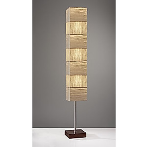 Adesso 8027-15 Sahara Tall Floorchiere, Floor Lamp, Brushed Steel