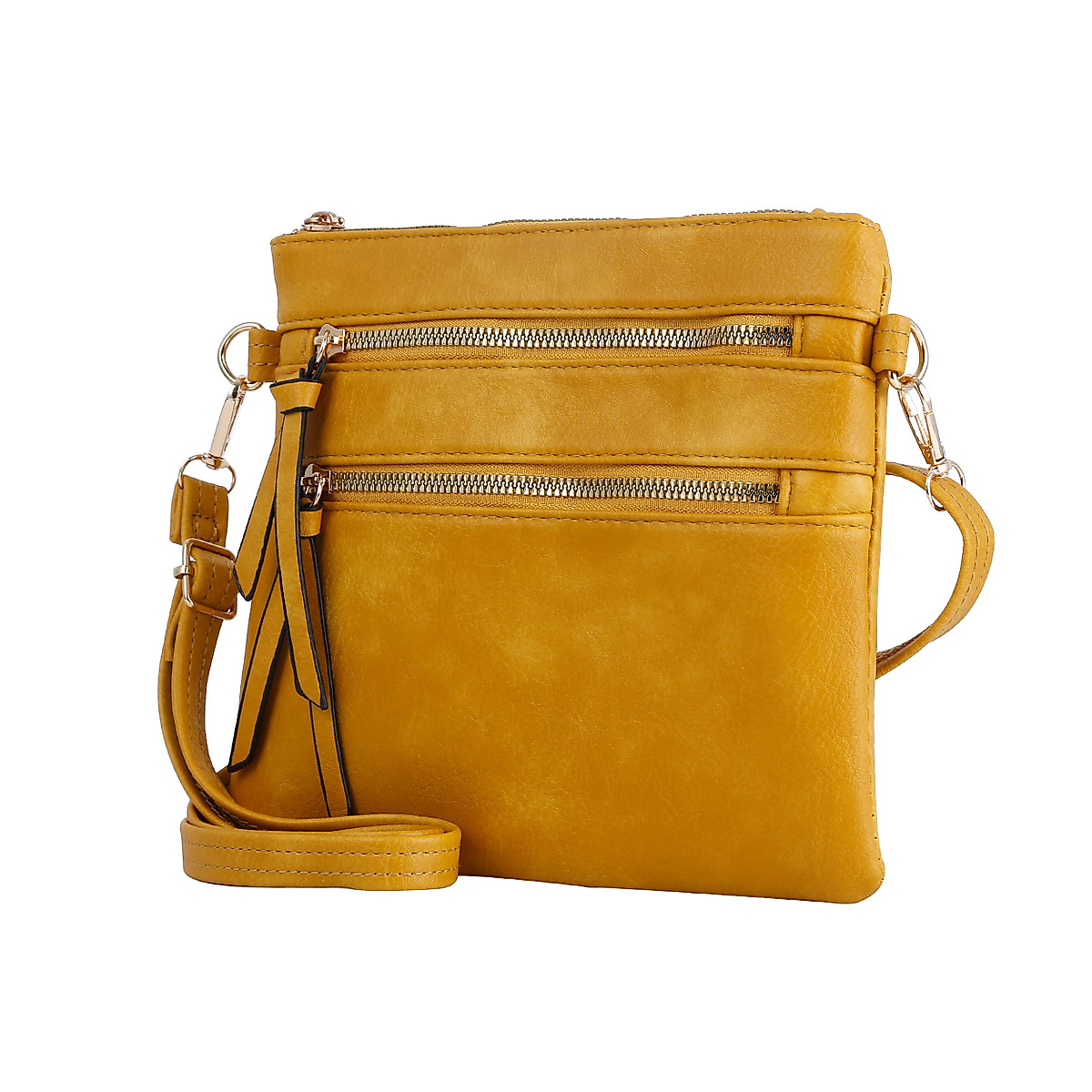 DELUXITY Designer Fashion Crossbody for Women (Mustard)
