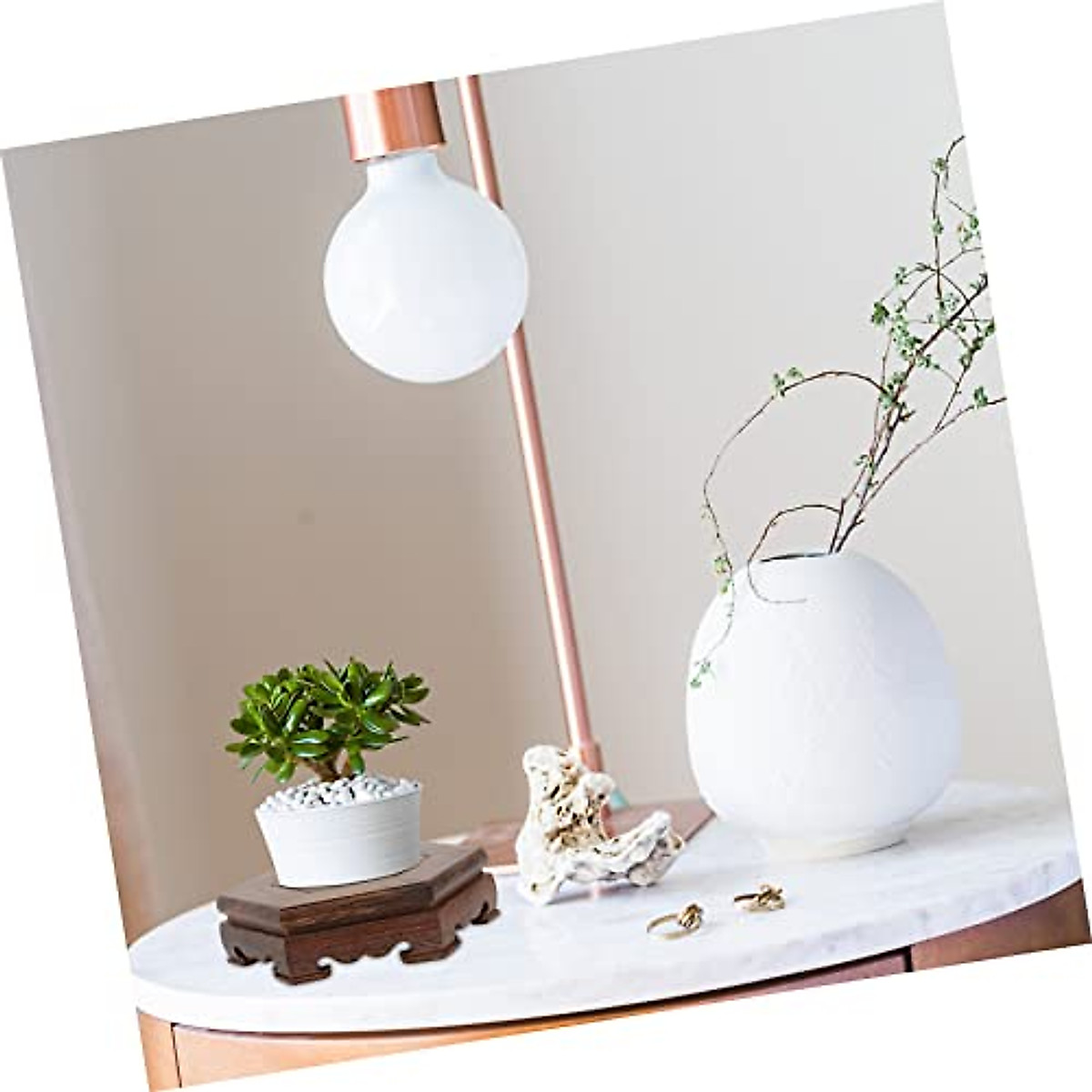 Yardwe 1pc Tank Flower Modern Desktop Vintage Stand Riser Artware Ball Bowl Aquarium Shelf Plant Cm Globe Tabletop Tray Platform Yard Sphere Room Garden Bonsai Display Fish Hexagon Drink
