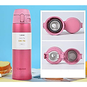 Zojirushi SM-TA48PA Stainless Steel Vacuum Insulated Mug, 16-Ounce, Pink