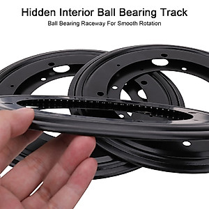 3Pack 8 Inch Lazy Susan Hardware 5/16”Thick Heavy Duty Lazy Susan Turntable Rotating Ball Bearing Plate 700lbs Capacity Lazy Susan Swivel Base Plate for Serving Trays, Kitchen Cabinet, Craft