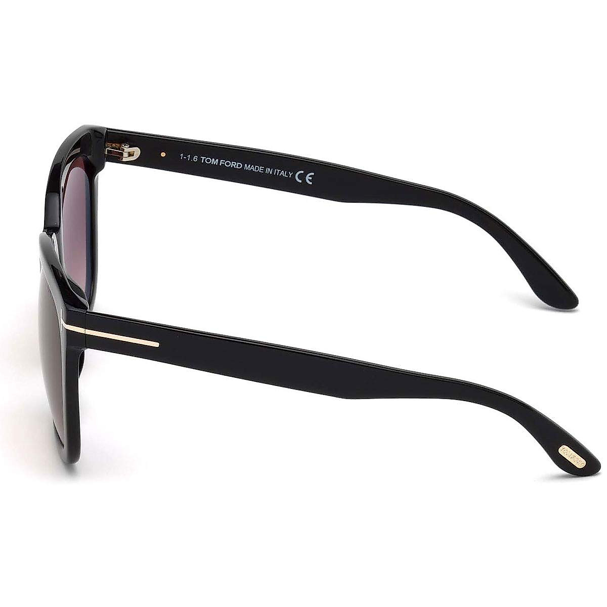 Tom Ford Square Sunglasses TF502F Amarra 01T Black 55mm FT0502