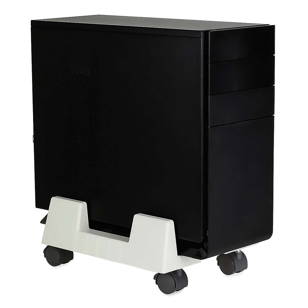 Mount-It! CPU Stand with Wheels, Adjustable Width Computer Cart, Universal Design Fits Desktop PC Tower ATX, Locking Wheels, 6-10.2" Wide 60 Lbs Capacity