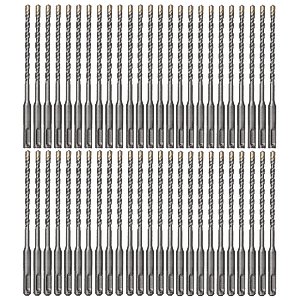 SDS Plus Hammer Drill Bit 50Pcs 5/32 in. x 6 in. Masonry Concrete Rock Drill