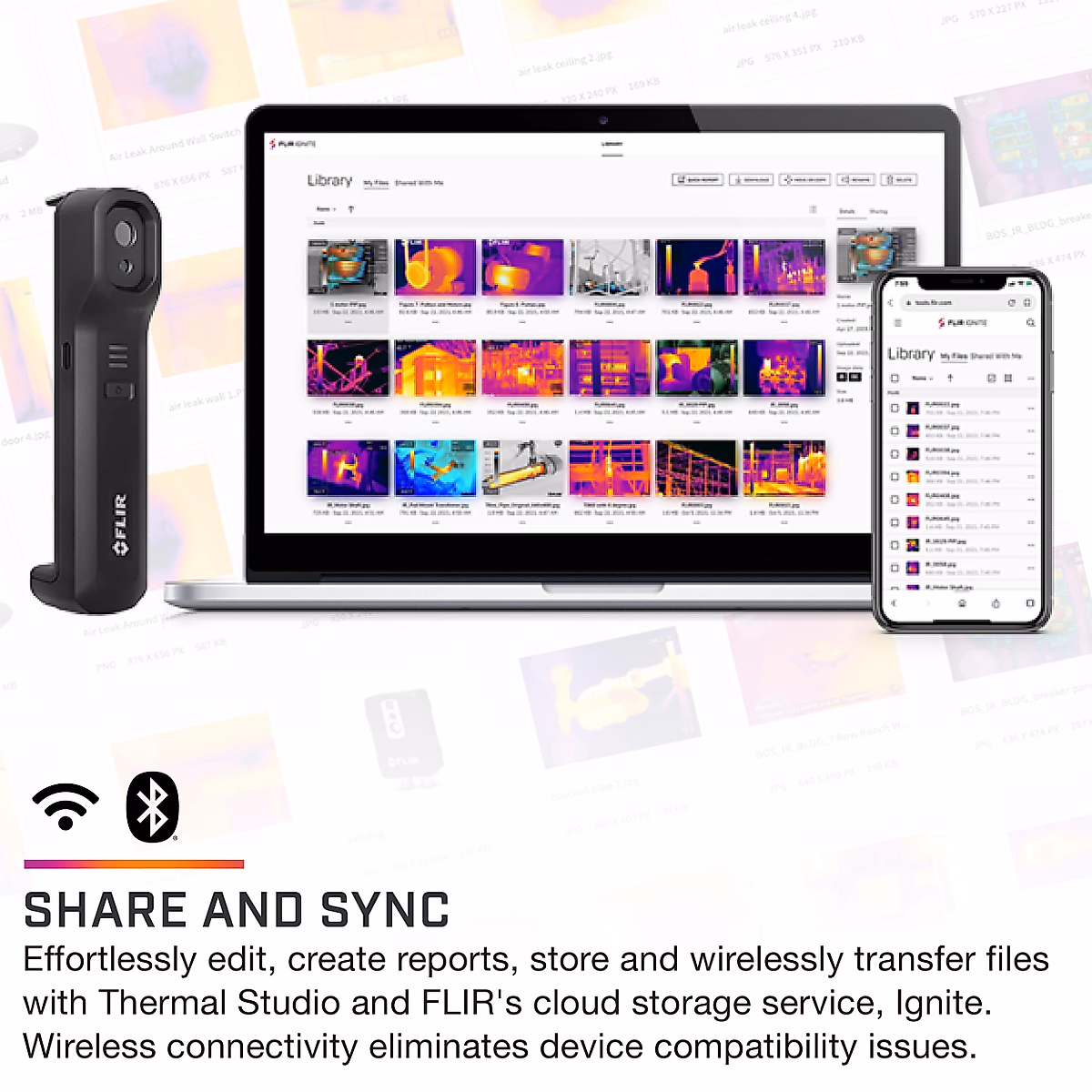 FLIR ONE EDGE PRO Wireless 160 × 120 IR camera with Ignite for iOS and Android