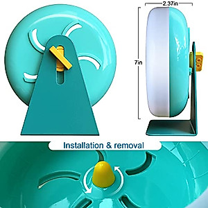 Hamster Wheel,Silent Hamster Wheel,Silent Spinner,Quiet Hamster Wheel,Super-Silent Hamster Exercise Wheel,Adjustable Stand Silent Spinner Hamster Wheel for Hamsters,Gerbils,Mice,Small Pet 7in (Blue A)