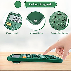 VEWINGL Standard Calculator 12 Digit,Desktop Large Display and Buttons,Calculator with Large LCD Display for Office,School, Home & Business Use,Automatic Sleep,with Battery (Green) XT100