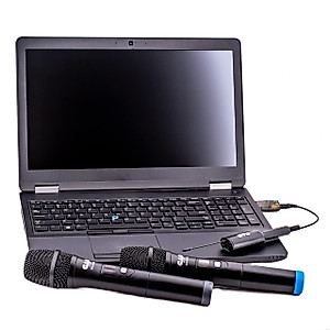CAD Audio GXLD2QM Digital Frequency Agile Dual HH Wireless Microphone System with USB and TRS Podcast and Content Creator ready adapters