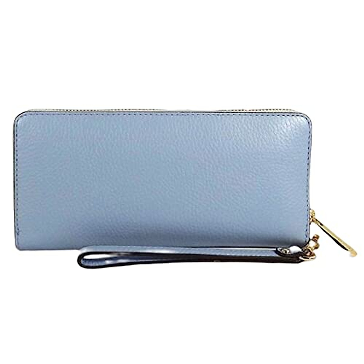 Michael Kors Jet Set Travel Continental Zip Around Leather Wallet Wristlet (Pale Blue)