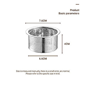 SooGree 2 Pack Sink Drain Strainer,3 inch Diameter with Handle,304 Stainless Steel Kitchen Sink Strainer,Perfect for Kitchen Sinks,Rust Free,Anti Clogging (Long Shape)