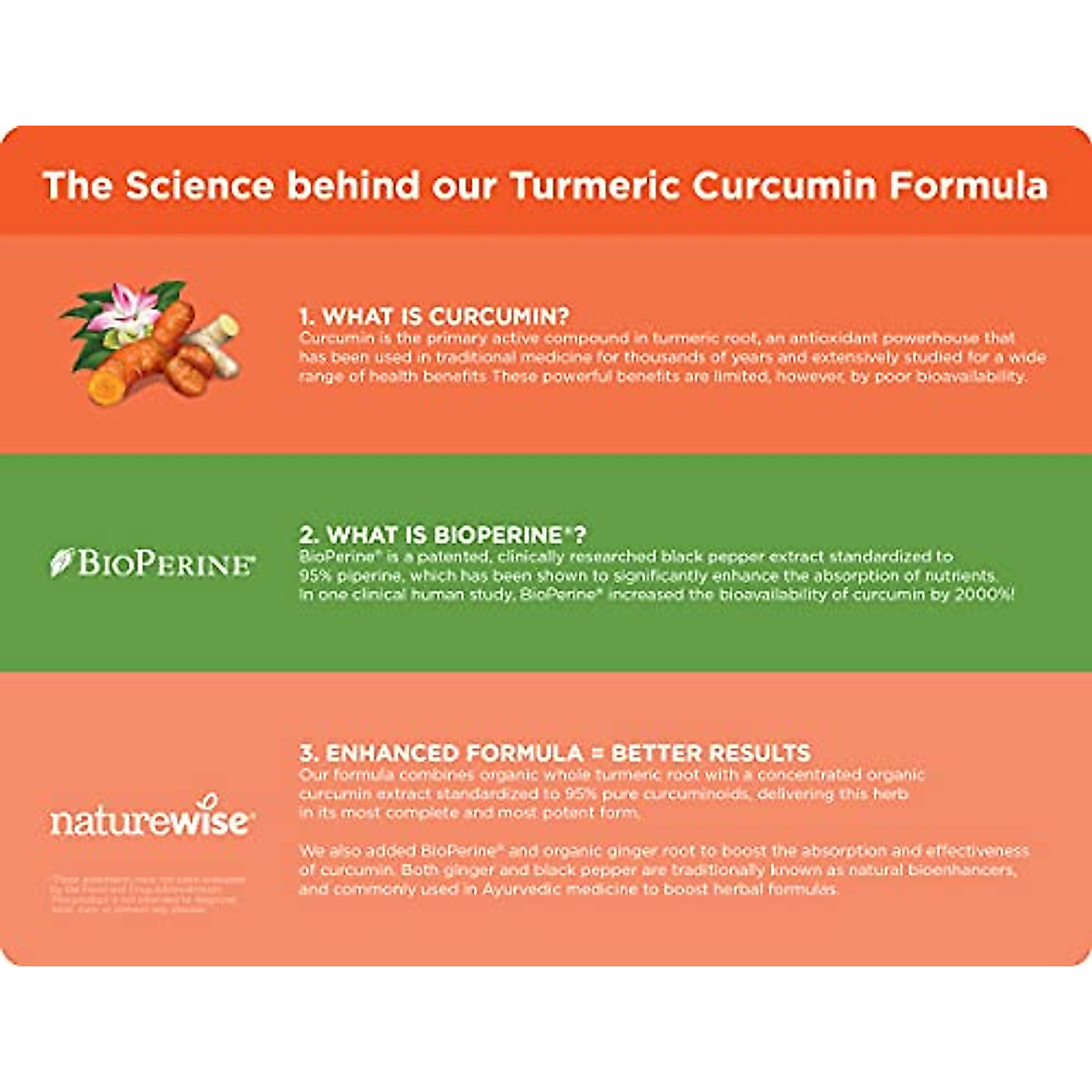 NatureWise Curcumin Turmeric 2250mg | 95% Curcuminoids & BioPerine Black Pepper Extract | Advanced Absorption for Joint Support [2 Month Supply - 180 Count]