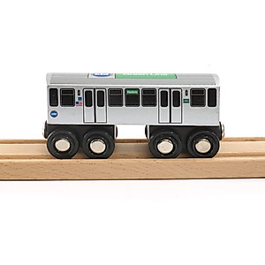 MUNI PALS Munipals Chicago Transit Authority Wooden Railway Green Line–Child Safe and Tested Wood Toy Train