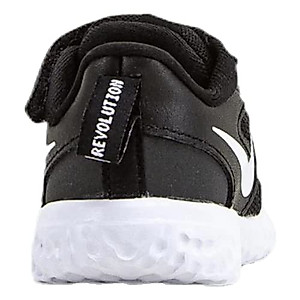 Nike Baby Revolution 5 Velcro Running Shoe, Black/White-Anthracite, 10C Regular US Toddler