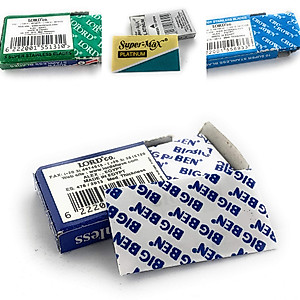 G.B.S Styptic Powder Razor Burn Relief Face Neck Razor Cuts and Nicks Soothes Skin and Pore After Shave, Double Edges Variety Double Edge Razor Blade Refills, Pack of 32