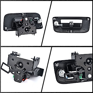 Nakuuly Tailgate Handle with Bezel Lock Kit Compatible with Chevrolet Silverado and GMC Sierra 1500 2500 3500 HD 2007 2008 2009 2010 2011 2012 2013 2014 Tail gate Handle Latch # 22755305