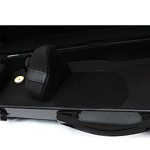 15/16 Inch Viola Case Hard Carbon Fiber Viola Box Strong Light Viola Bag (Black)