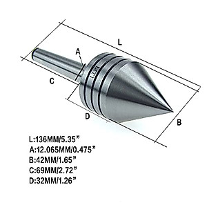 HFS (R) Heavy Duty Live Tailstock Center (#1 Morse Taper)
