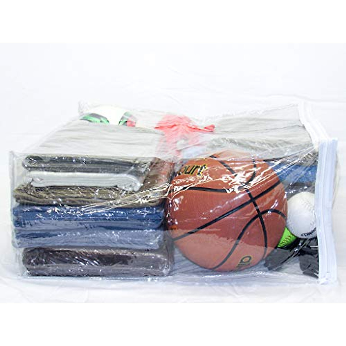 Clear Vinyl Zippered Storage Bags 23 x 23 x 10 Inch 10-Pack