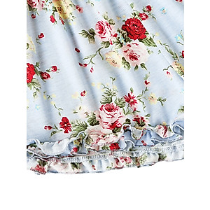 SheIn Women's Pajamas Sets Button Front Tank and Shorts Lounge Set Sleepwear Blue X-Large