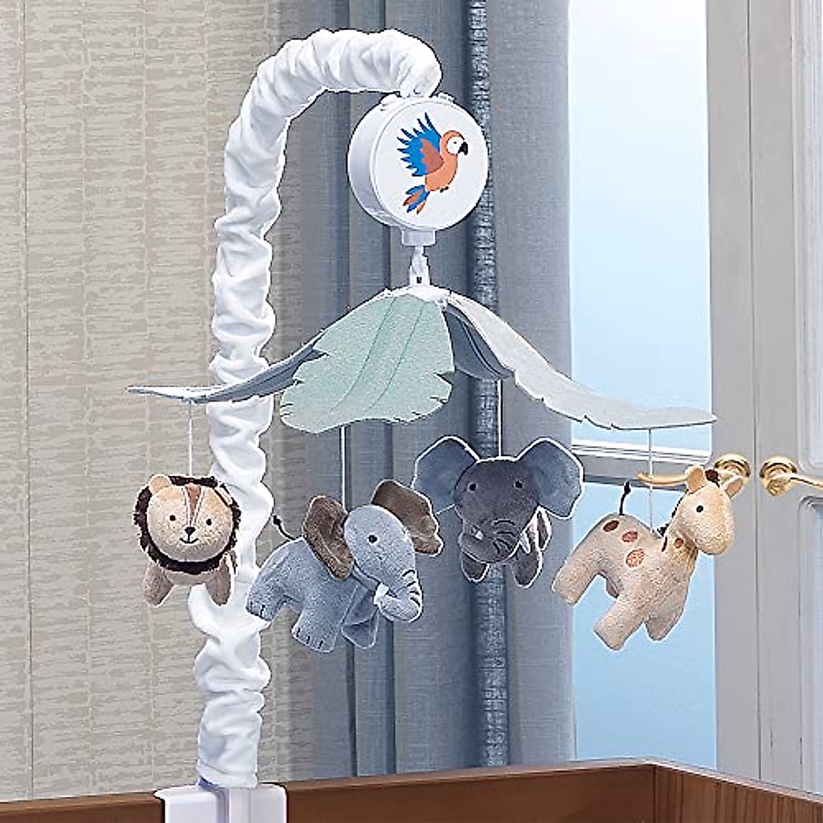 Lambs & Ivy Jungle Friends Musical Baby Crib Mobile Animals Soother Toy