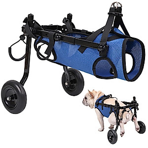 Small Dog Wheelchair for Back Legs, Adjustable Dog Wheelchairs - Mobility Aids for Disabled Pets, Dog Leg Brace and Hip Support, Suitable for Pets Weighing 8-20 Pounds