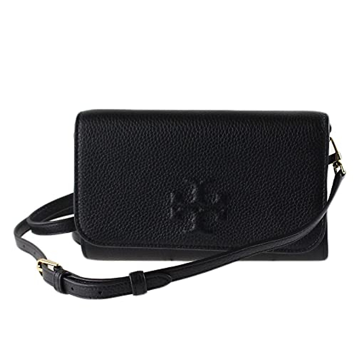 Tory Burch Women's Thea Flat Wallet Crossbody (Black)
