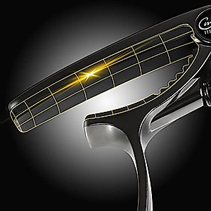 Hricane Guitar Capo for Acoustic and Electric Guitars with 3 Picks, light black Guitar Capo or Ukulele capos, Mandolin, Banjo, Classical Guitar Accessories, made by Steel and Silicone