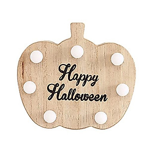 Scceatti Halloween Door Sign for Front Door Scary Fall Wreaths Halloween Decorations Lighting Wood Decorations Desktop Holiday Decorations Halloween Decorations Outdoor Scary Outdoor Decor