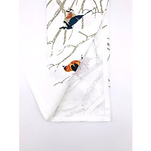 INDIA OVERSEAS Bird Watching Hand Towels: Colorful Artistic Wildlife Design, Set of 2