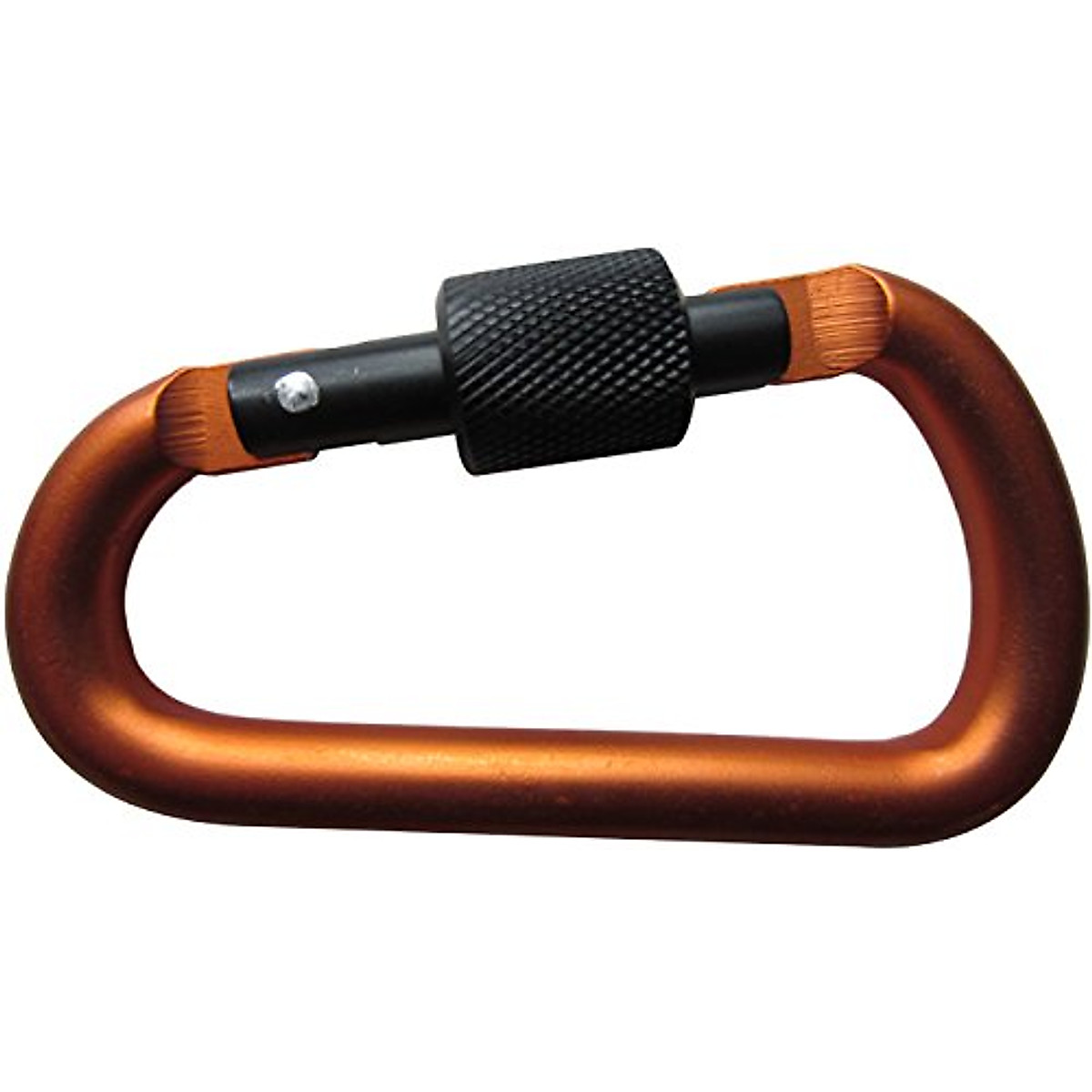 LeBeila 5 PCS Carabiner Climbing D Ring Keychain with Clip Durable Heavy Duty Aluminum Screw Locking Hooks for Hiking, Fishing and Outdoors (Orange)