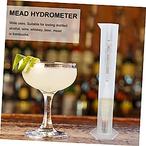 FELTECHELECTR 1 Set American Attenuation Meter Brewing Hydrometer Tester Brewing Tool Wine Makin Measuring Cylinder Hydrometer Test Jar Triple Scale Hydrometer Mead Hydrometer Plastic