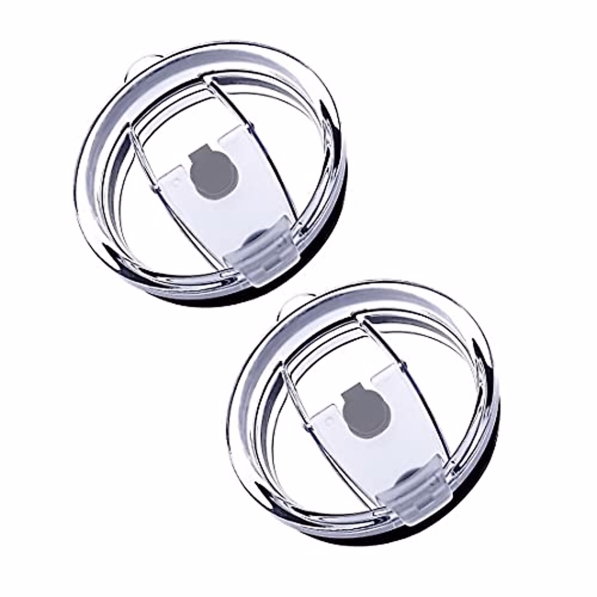 Rommeka 16oz Cups Replacement Lids, Spill Proof and Splash Resistant Lid also Suitable for Yeti Rambler, Ozark Trail 20oz Tumbler Straw Friendly (2 Pack)