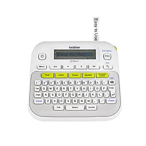 Brother P-touch, PTD210, Easy-to-Use Label Maker, One-Touch Keys, Multiple Font Styles, 27 User-Friendly Templates, White