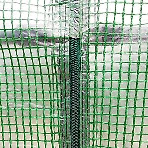 MTB Outdoor Portable Walk-in Garden Greenhouse Replacement PE Cover for 8 Shleves for Frame Size 56x56x77inch