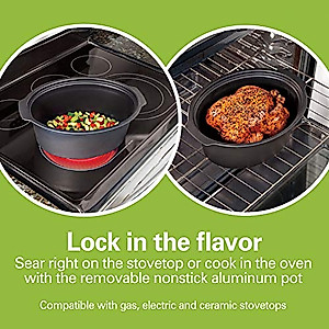 Hamilton Beach 33662 Programmable Slow Cooker with 6 Quart Stovetop-Safe Sear & Cook Crock, Silver