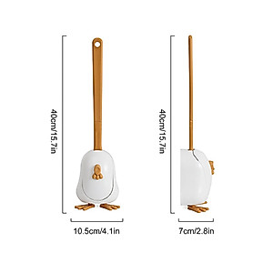 SBOJI Silicone Toilet Brush and Holder - Wall Toilet Wand Long Handle Toilet Cleaner Brush | Long Handle Silicone Toilet Bowl Brush Head with Soft Bristles for Wash Basin