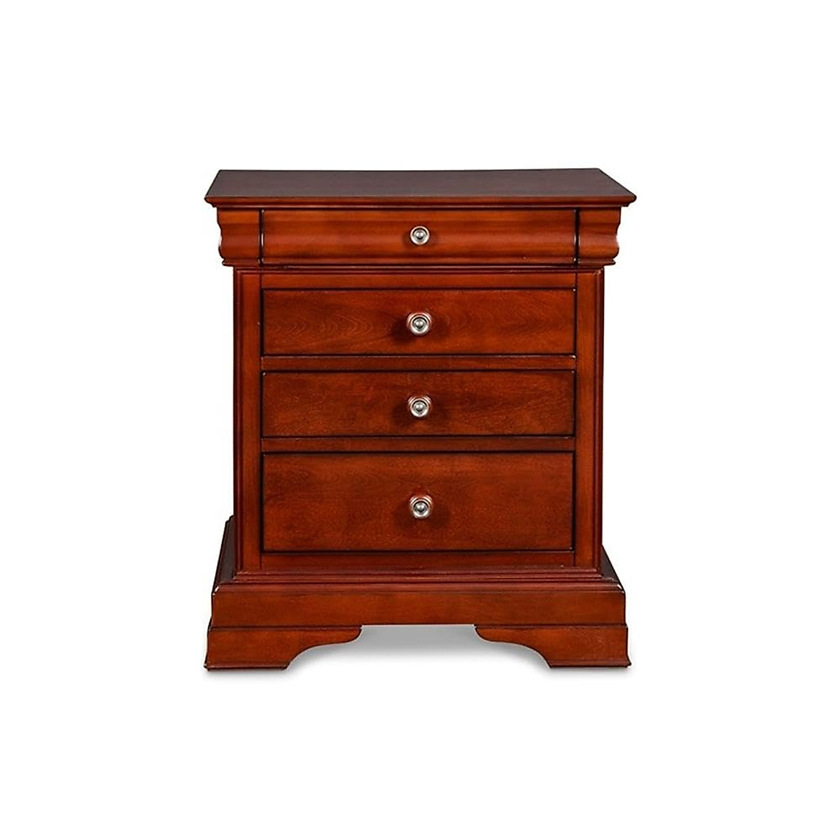 New Classic Furniture Versailles Nightstand, Bordeaux