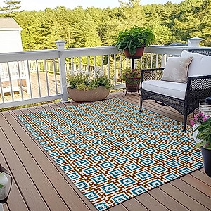 Dalyn Rugs Indoor/Outdoor Marlo MO1 Orange Washable 8' x 10'