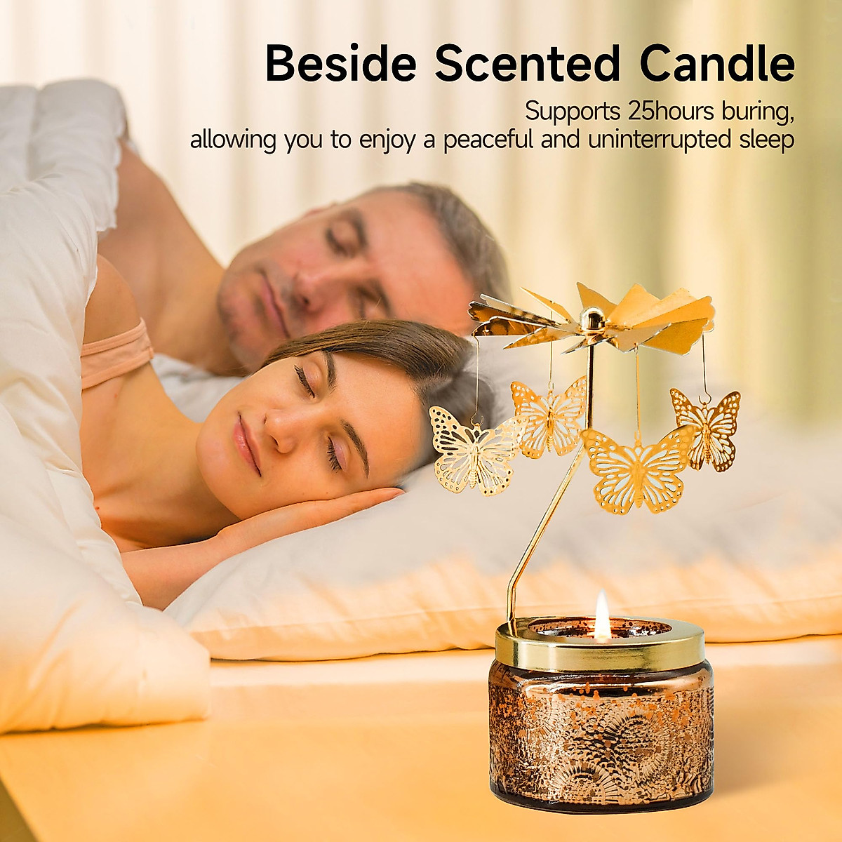 Gifts for Women, Birthday Gifts for Mom, Unique Butterfly Candle Gift for Her, New Job Gift for Women, Rotatable Scented Candles for Sister, Wife, Birthday, Anniversary, Christmas and Thanksgiving