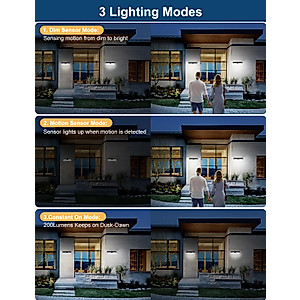 Roopure Solar Motion Lights Outdoor 2 Pack + 4 Pack Solar Paito Lights Colorful for Yard Post Wall Step Stair