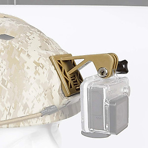 AOUTACC Tactical Helmet Excavator Mounts for GoPro Bracket Helmet or NVG Helmet Base (Tan)