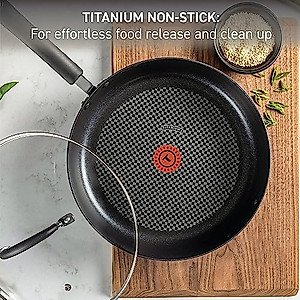 T-fal Ultimate Hard Anodized Nonstick Cookware Set 14 Piece Pots and Pans, Dishwasher Safe Black