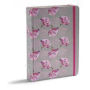 Biblia Reina Valera 1960 de apuntes gris y floreado , tela impresa | RVR 1960 NoteTaking Bible, Grey and Pink, Cloth over Board (Spanish Edition)