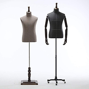 Tailors Dummy Male Mannequin Torso for Clothing Jerseys Display |Dressmakers Manikins with Flexible Arms Dressmakers Dummy