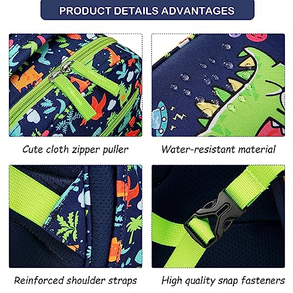 SunForMorning Toddler Backpack for Girls and Boys Children Kindergarten Preschool Bag Kids School Backpack with Chest Strap, Dinosaurs