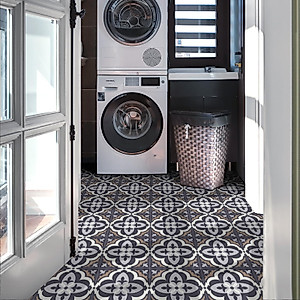 Alow Peel and Stick Floor Tile Waterproof, Floor Tile Easy to Paste, DIY Flooring and Widely Used for Kitchen Bedroom and More(11.8inX11.8inX0.03inX10PCS）