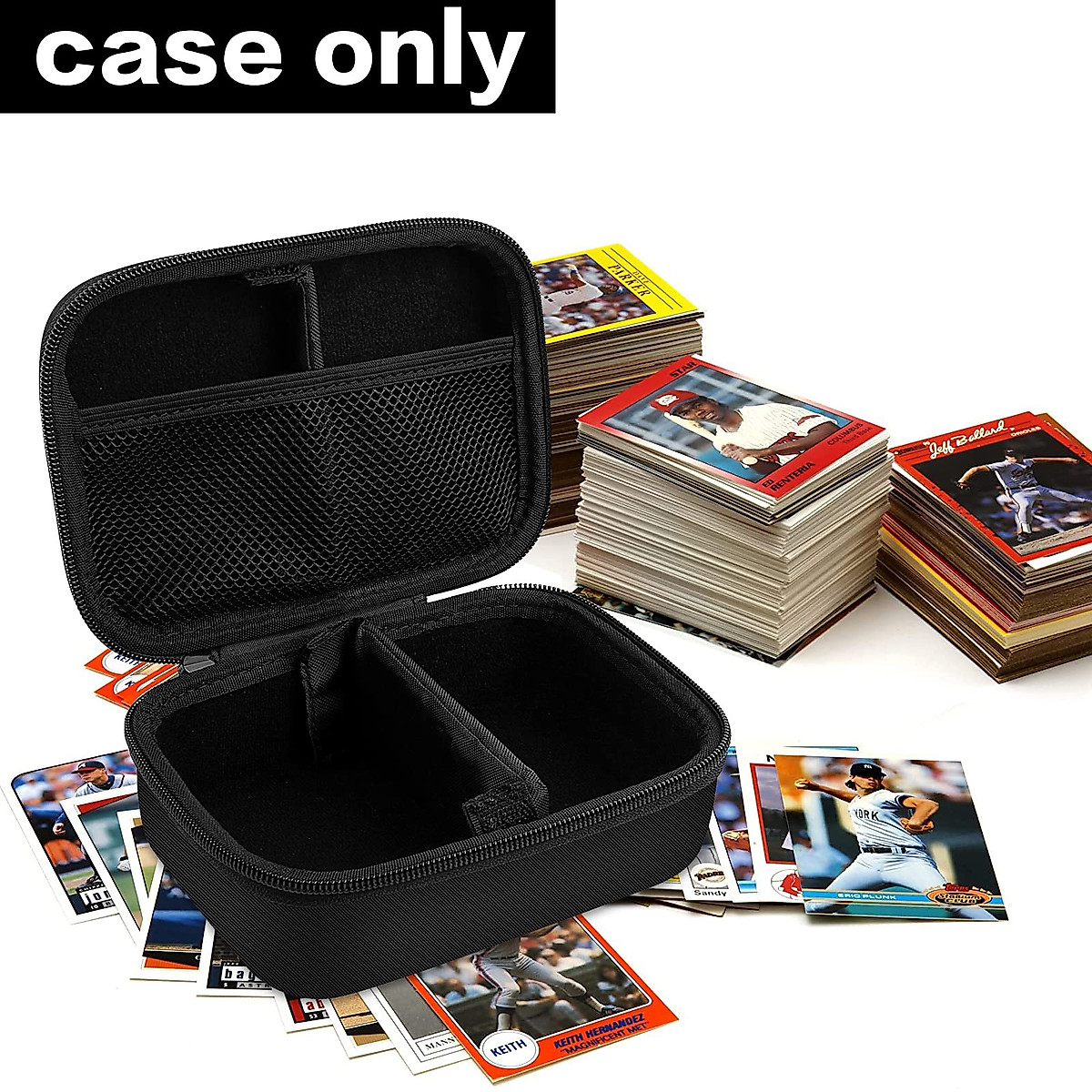 Card Case Holder for PM Cards, Cards Storage Box Holds up to 450+ Game Cards, Hard Travel Playing Card Organizer for PM/TCG/MTG/C.A.H, with Removable Dividers and Hand Strap (Bag Only)